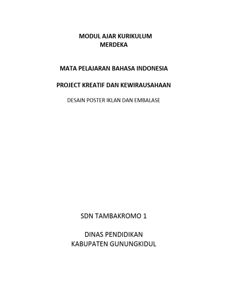 Modul Ajar Kurikulum Merdeka | PDF | Seni