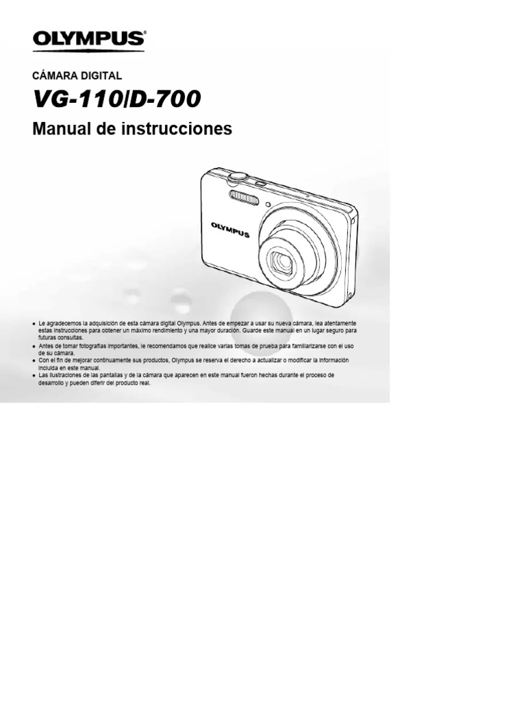 Manual Olympus D-700 (Español - 72 Páginas) | PDF