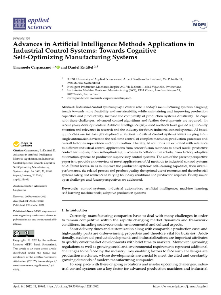 1 Advances in Artificial Intelligence Methods Applications in ...