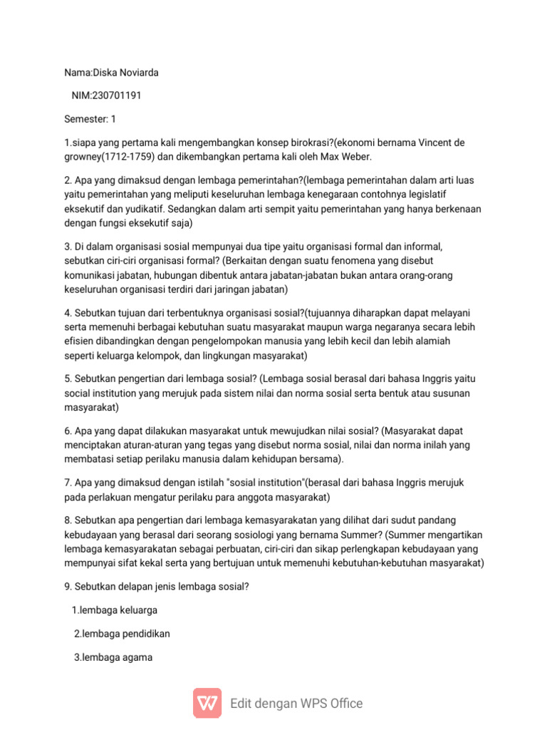 Tugas Sosiologi Hukum | PDF | Politik | Ilmu Sosial