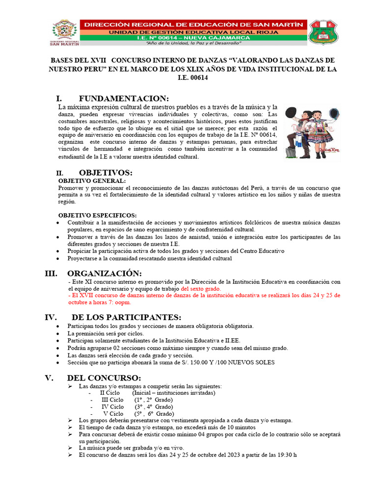 Bases Danza Final | PDF