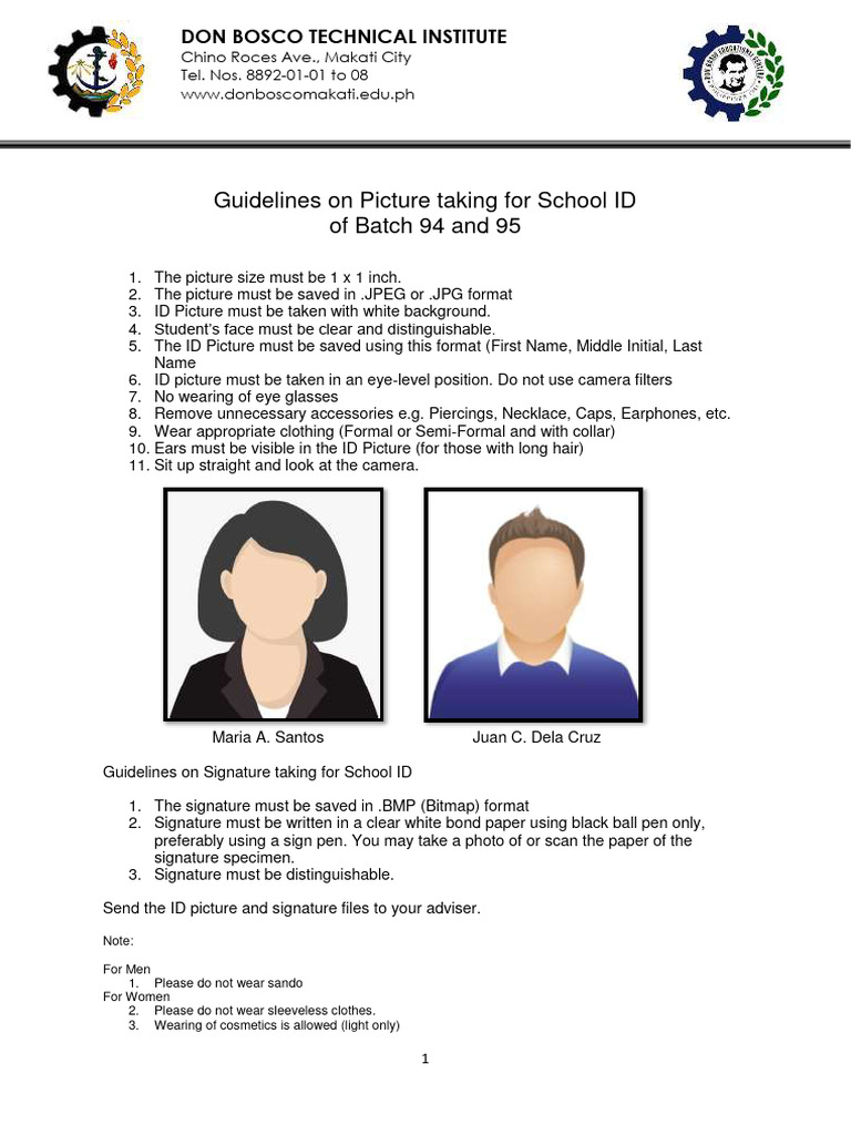 ID Guidelines for Batch 94-95 Students | PDF