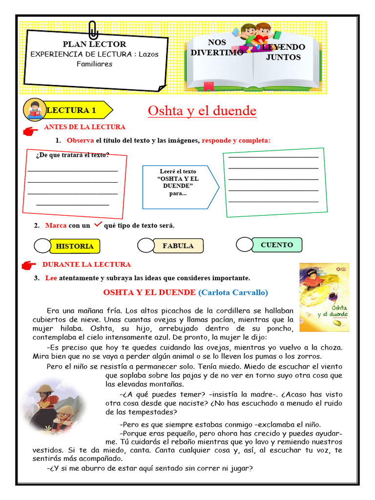 Texto Oshta y El Duende | PDF