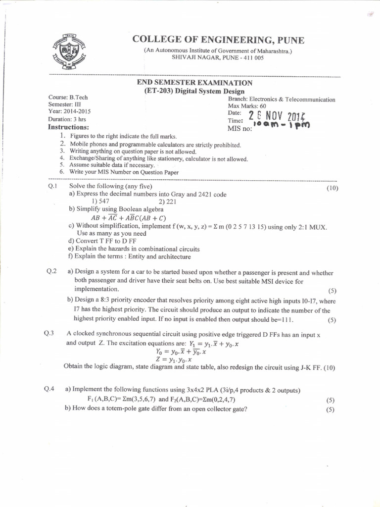 Digital System Design | PDF