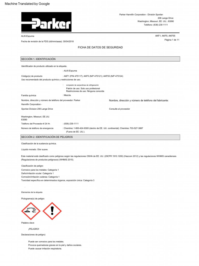 ALKI Foam February 2019 | PDF | Agua | Quemar
