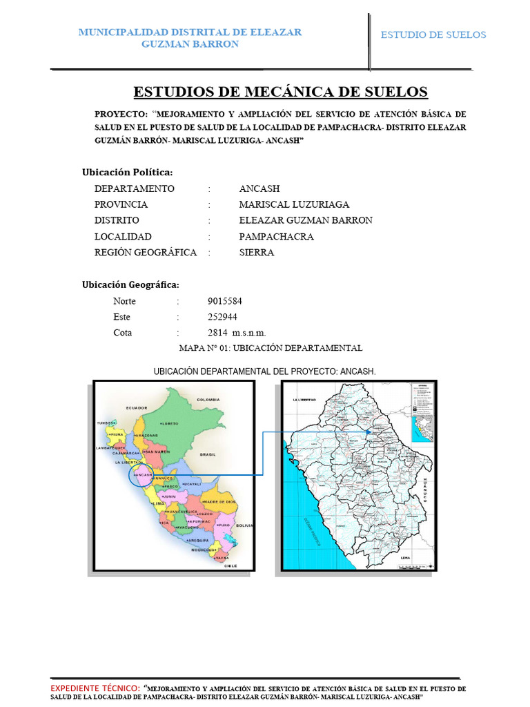Estudio de Mecanica de Suelos Pampachacra | PDF | Temblores | Perú