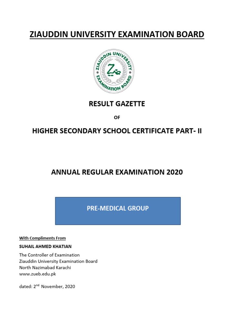 Gazzete Pre-Med | PDF | Educational Stages