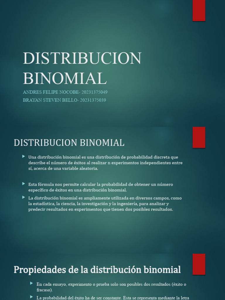 Distribución Binomial y Exponencial: Conceptos y Ejercicios | PDF ...