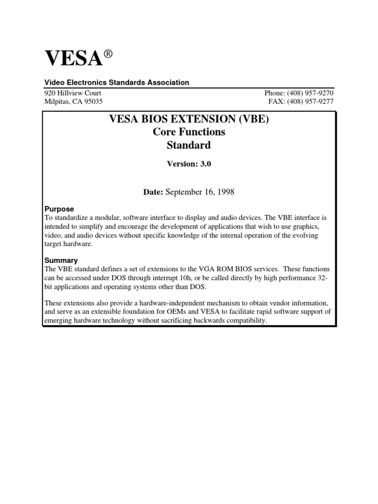 Vbe 3 | PDF | Bios | Ibm Pc Compatibles