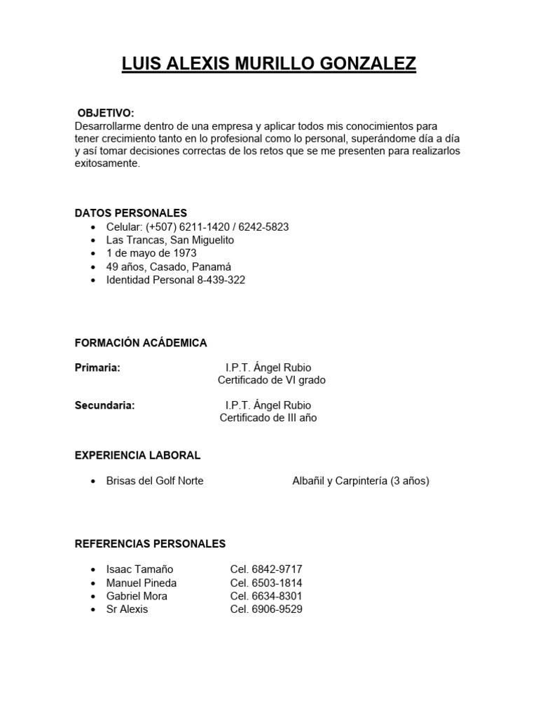 Alexis Murillo CW | PDF