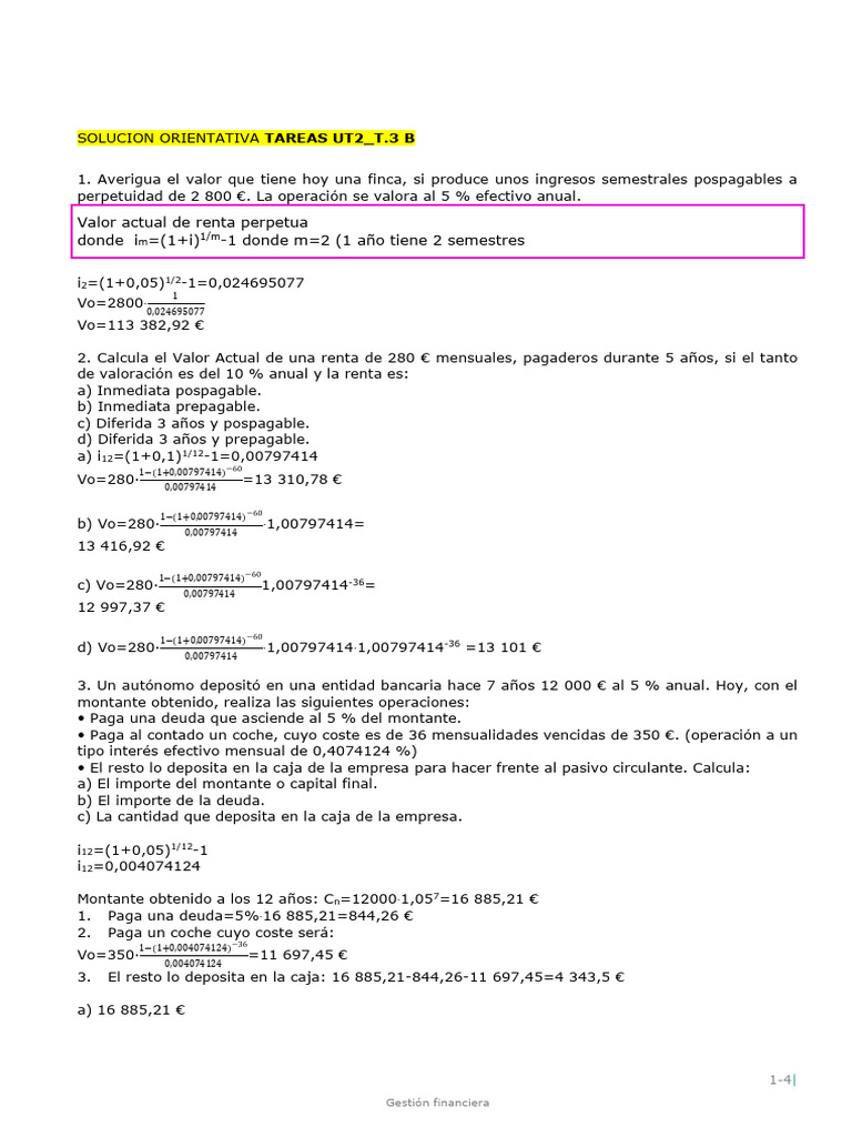 Tareas Ut2 - t3 B Solucion | PDF | Finanzas y dinero | Derecho