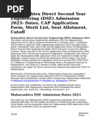 DSE Admission Schedule 2025-26 | PDF