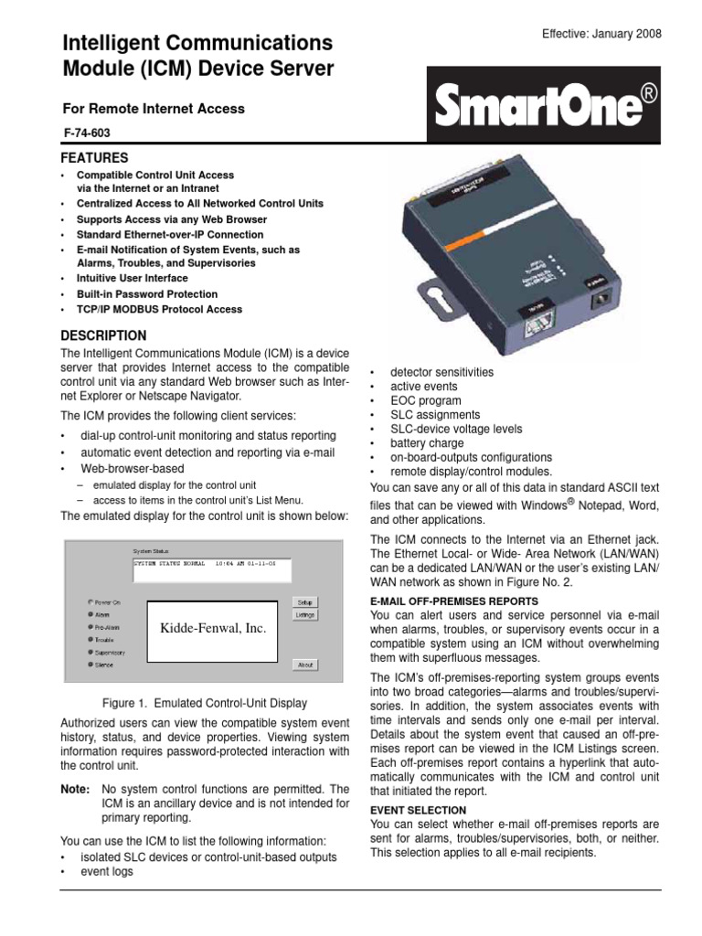 F 74 603 - ICM Data Sheet | PDF