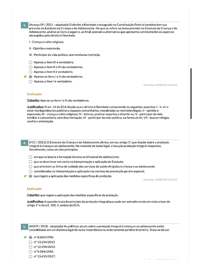 Parte 2 Dde Atividade Eca | PDF
