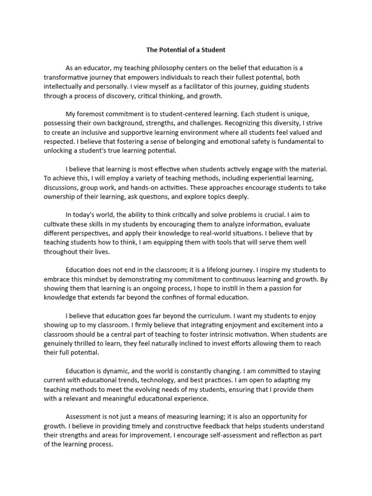 Teaching Philosophy Pdf Learning Critical Thinking