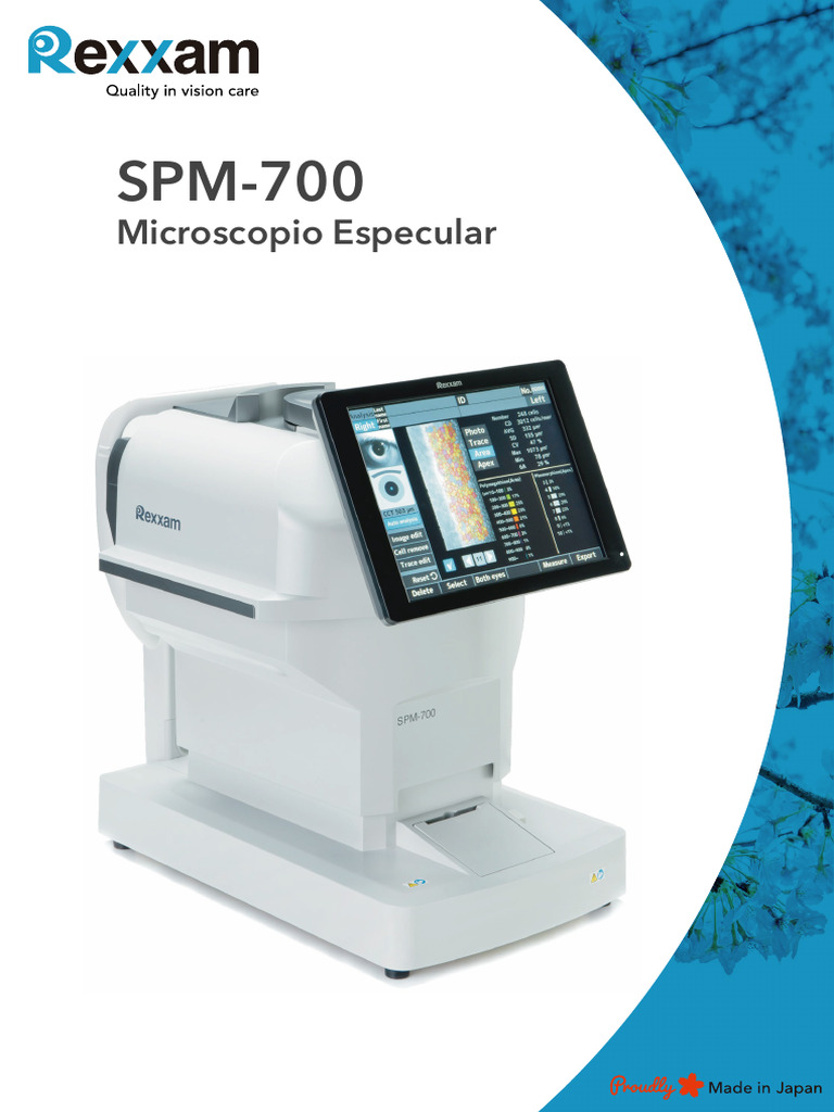 Microscopio Especular SPM-700 Rexxam | PDF | Córnea | Óptica