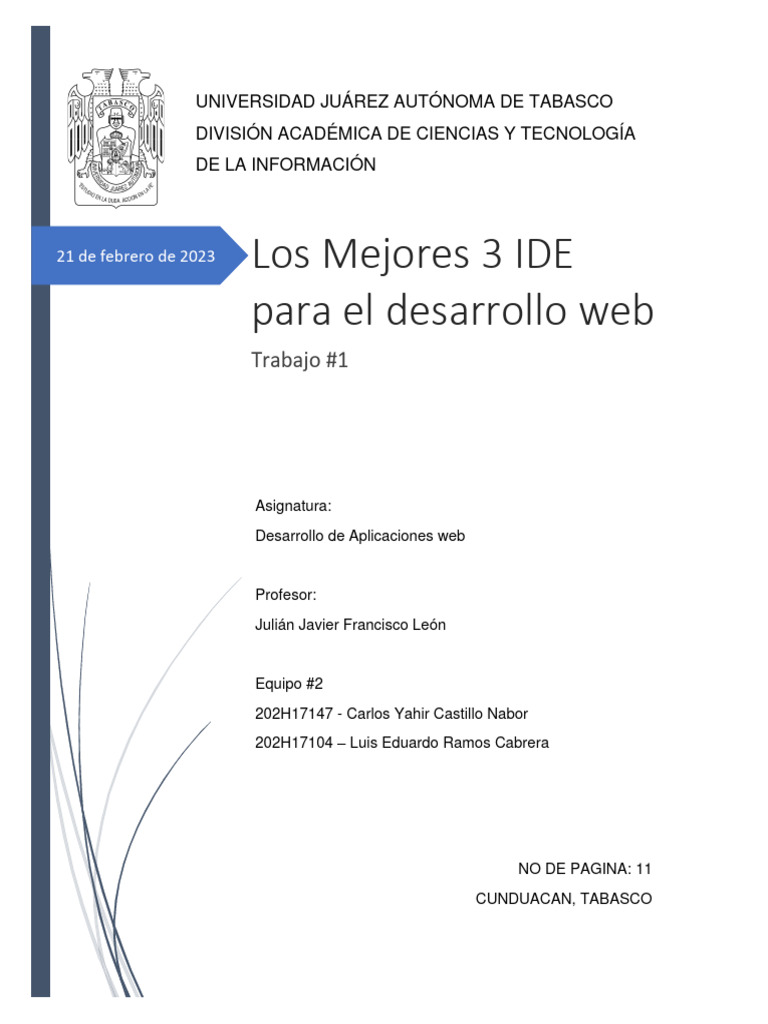 Mejores IDEs para Desarrollo Web | PDF | Entorno de desarrollo ...