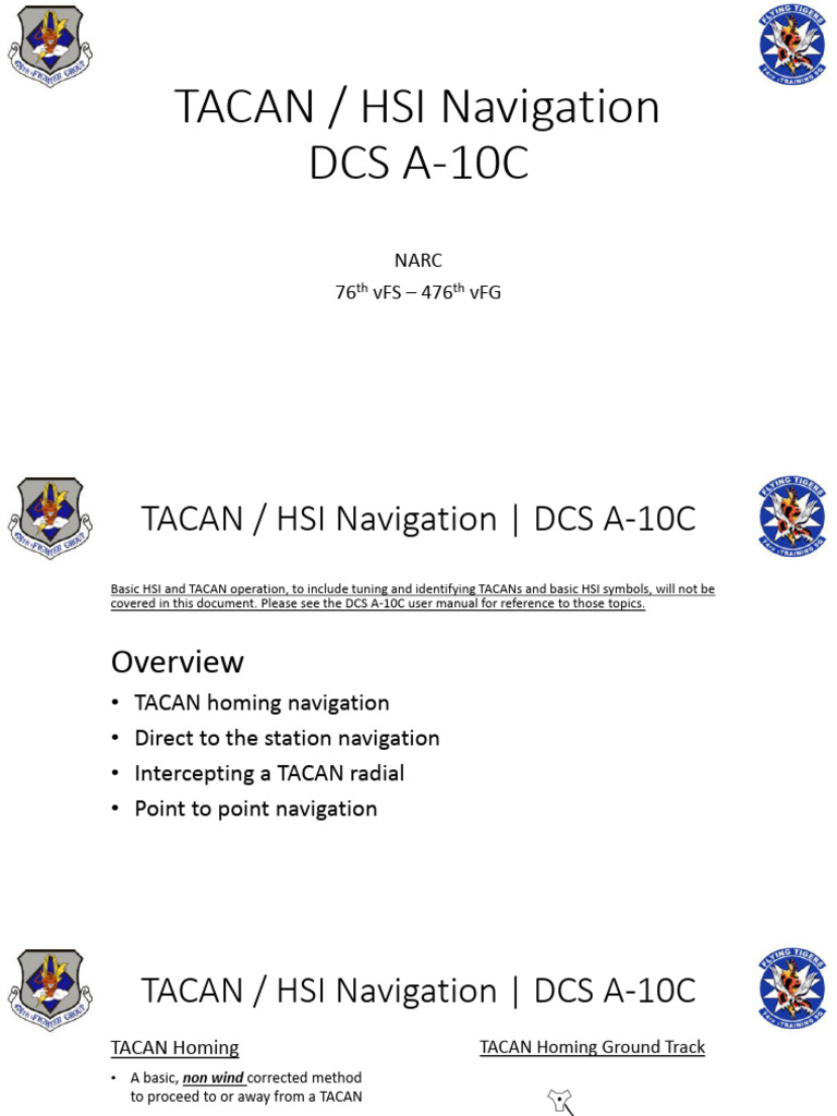TACAN Navigation Guide for DCS A-10C | PDF | Navigation