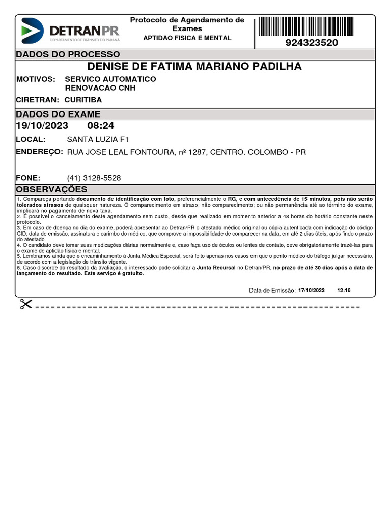 Protocolo Agendamento PDF