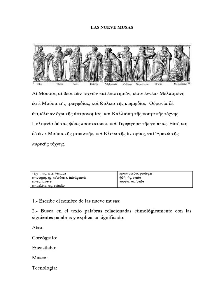 Las Nueve Musas | PDF | Ciencias sociales | Clásicos