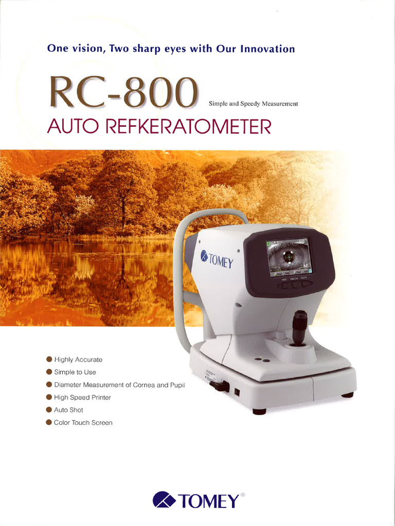 RC 800 Auto Refkeratometer BROCHURE | PDF