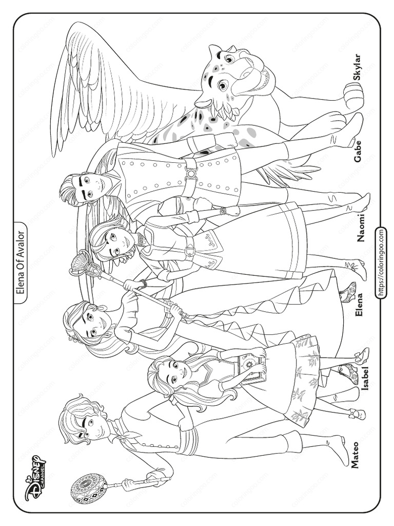 Printable Elena of Avalor Coloring Book and Pages | PDF