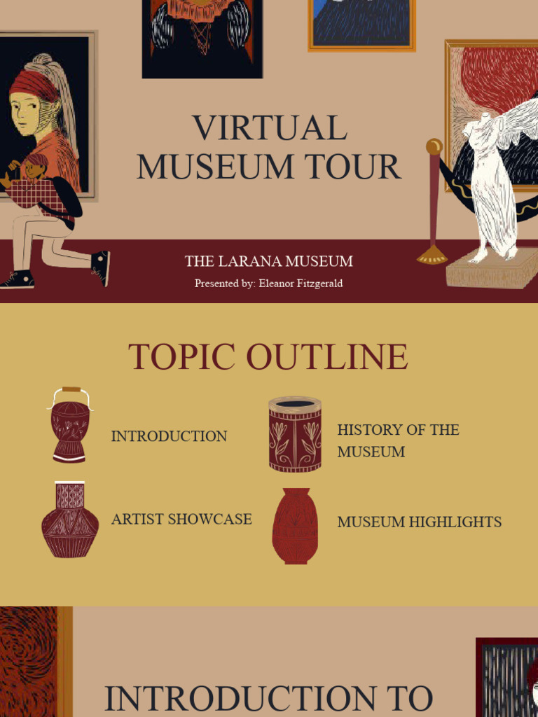 Colorful Vintage Illustrative Virtual Museum Presentation | PDF