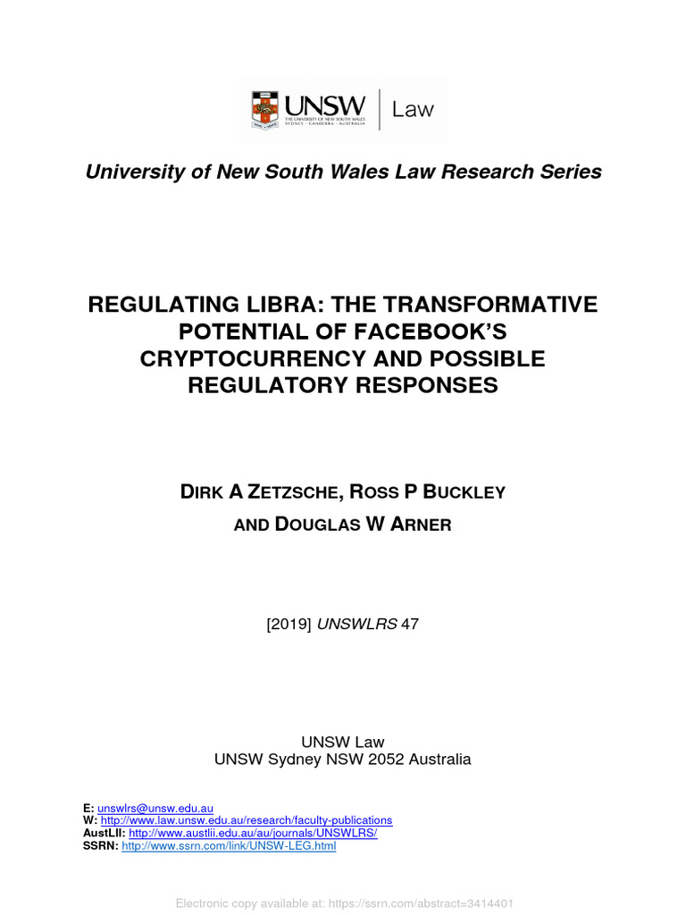 Regulating Libra: Legal Insights | PDF | Money | Money Market Fund
