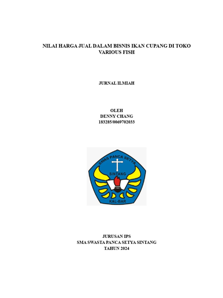 Jurnal Ilmiah Denny Chang Xii Ips 4 | PDF