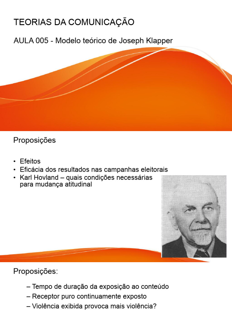 005 - Modelo Teorico de Joseph Klapper | PDF | Ciências Sociais ...
