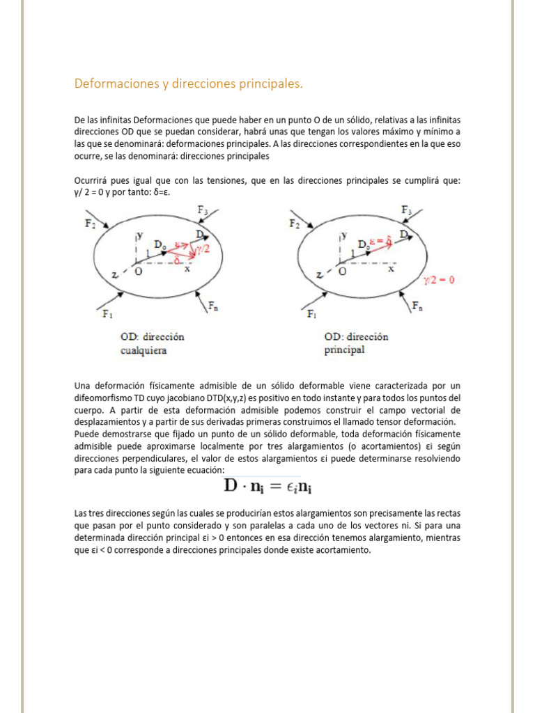 Deformaciones y Direcciones Principales | PDF | Vector Euclidiano ...