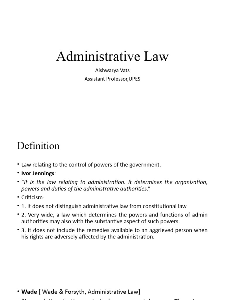 Admin Law | PDF