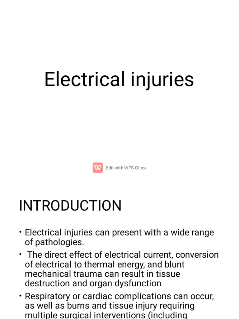Electrical Injuries and Management | PDF