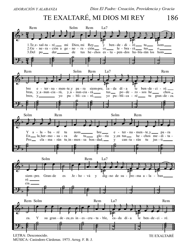 Te Exaltaré, Mi Dios, Mi Rey | PDF