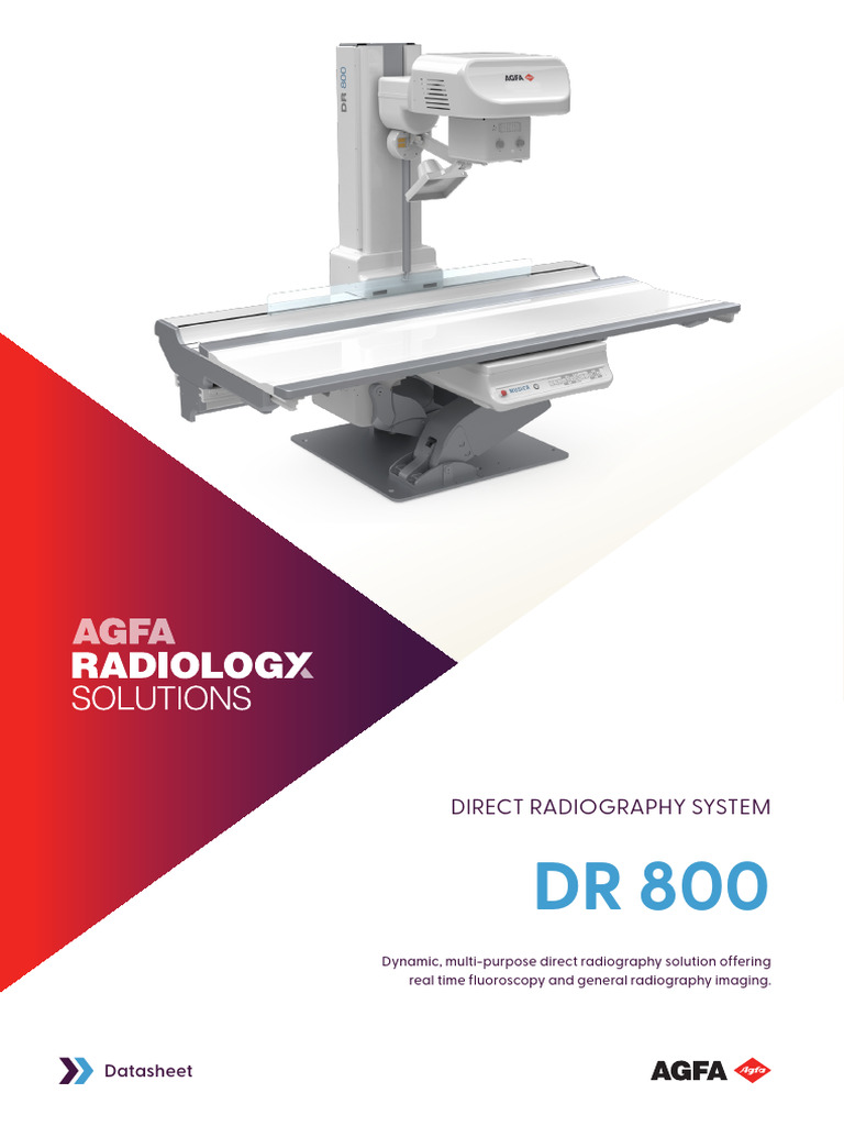 Agfa DR 800 Direct Radiography System | PDF | Radiography | Electrical ...