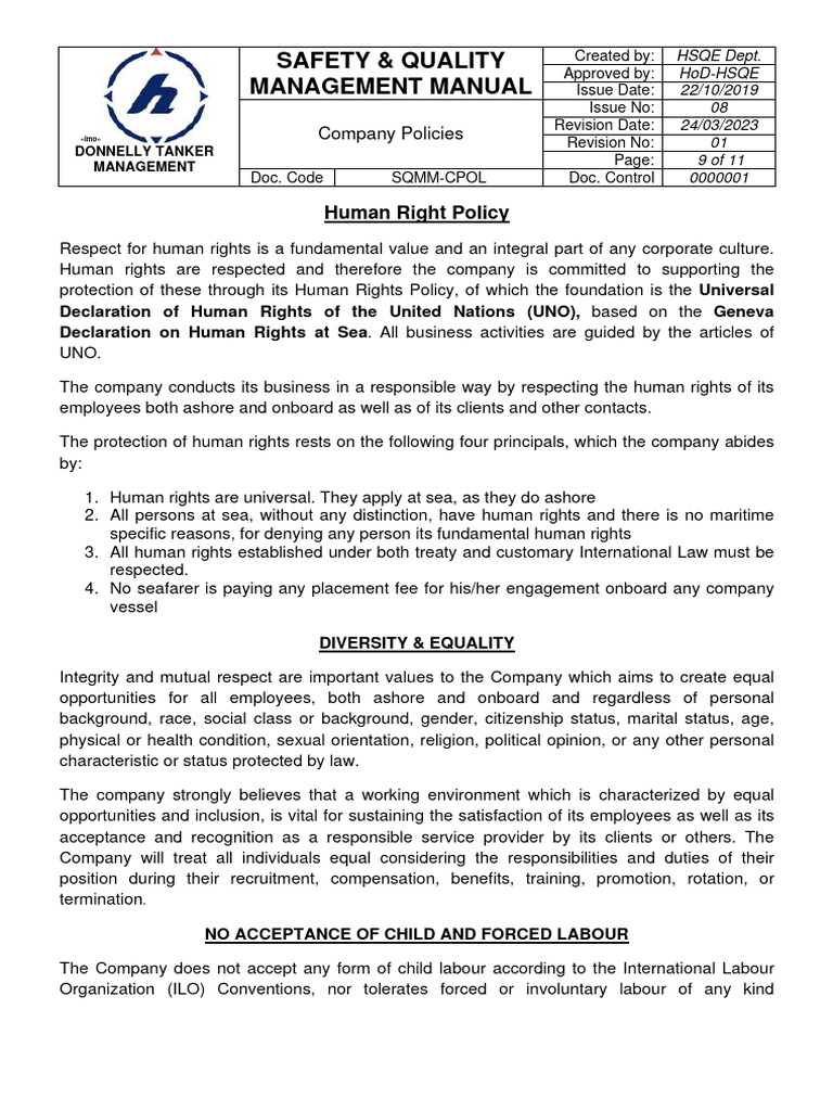 Human Rights Policy | PDF | Human Rights | Privacy