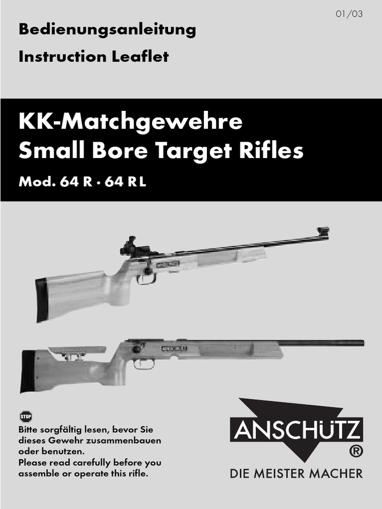 Anschutz 64 | Download Free PDF | Gun Barrel | Trigger (Firearms)