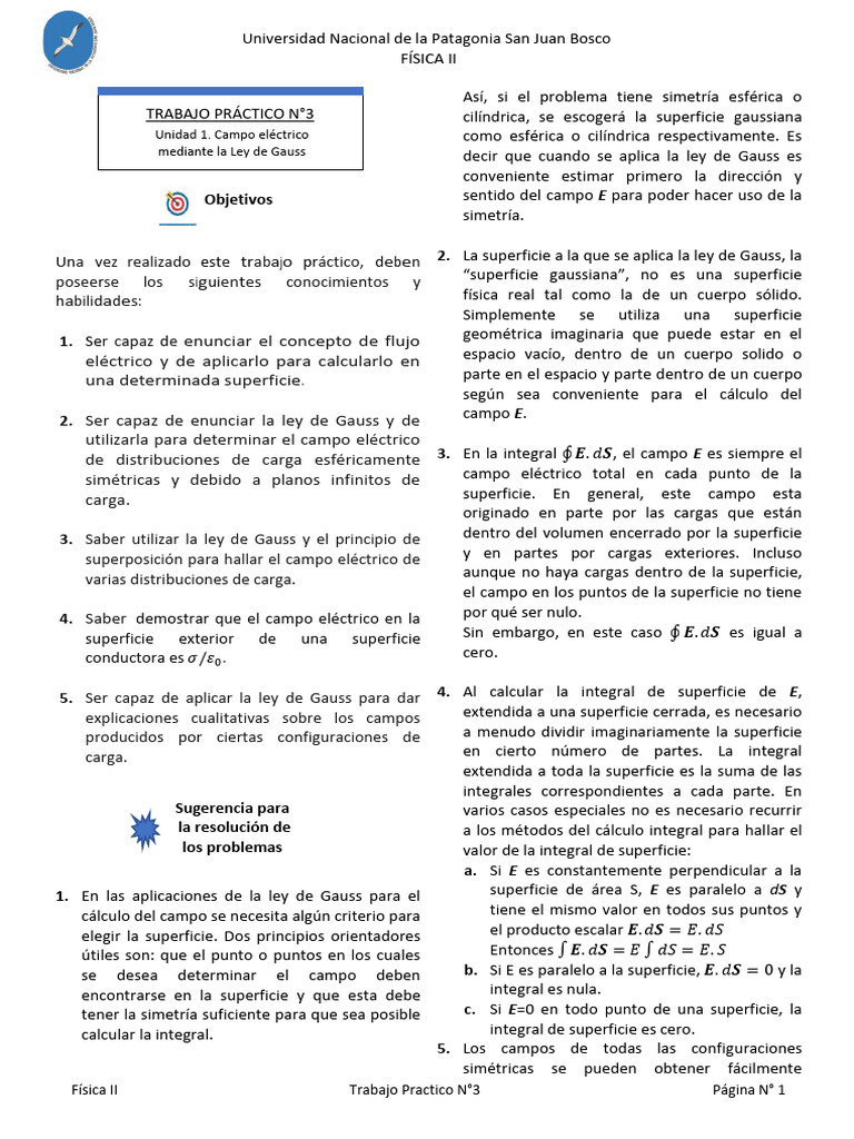 1 Trabajo Práctico #3 (220422) | PDF | Integral | Campo eléctrico