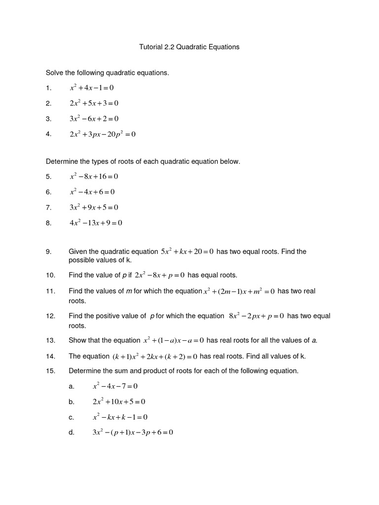 Tutorial Algebra 2.2a | PDF