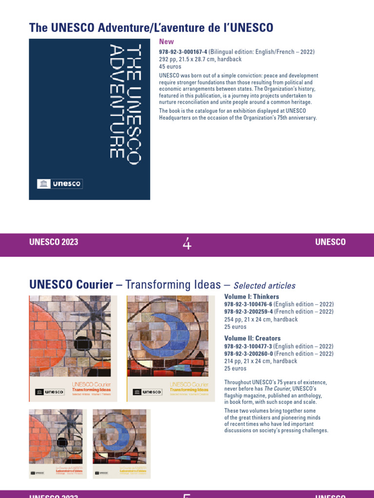 The UNESCO Adventure/L'aventure de l'UNESCO: 978-92-3-000167-4 (Bilingual Edition: English ...