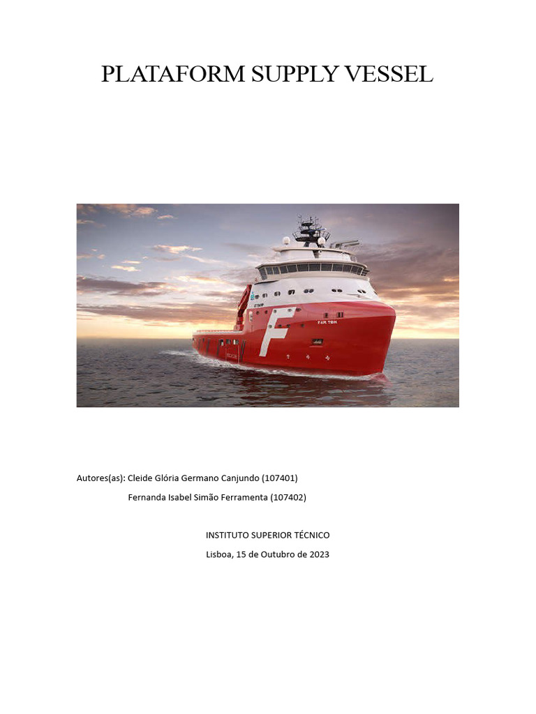 Plataform Supply Vessel | PDF | Gás de efeito estufa | Navios