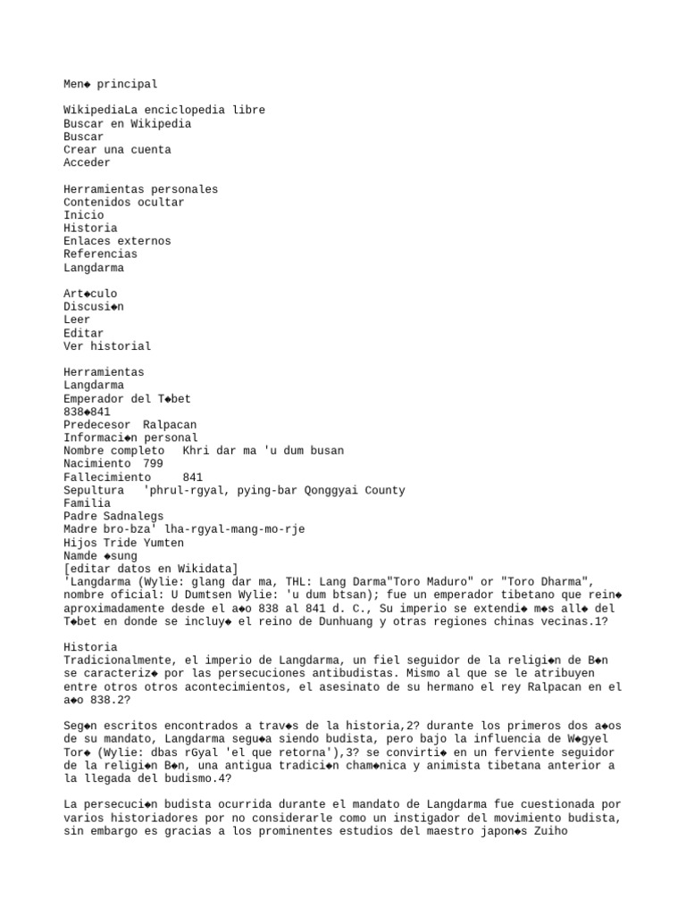 Langdarma | PDF | Tíbet | Religiones indias