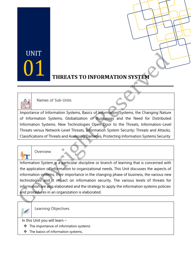 Unit 01 Pdf Computer Security Security