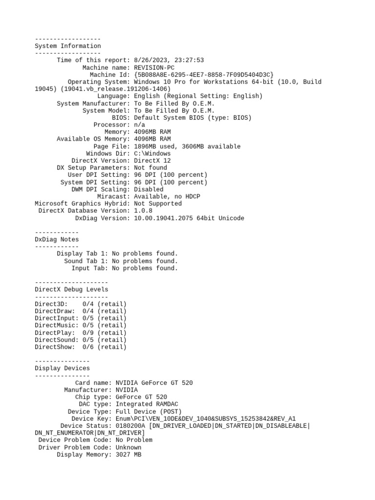 DX Diag | PDF | Device Driver | Codec