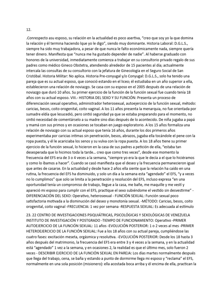 Casos Protocolo Nuevo | PDF | La sexualidad humana | Relaciones sexuales