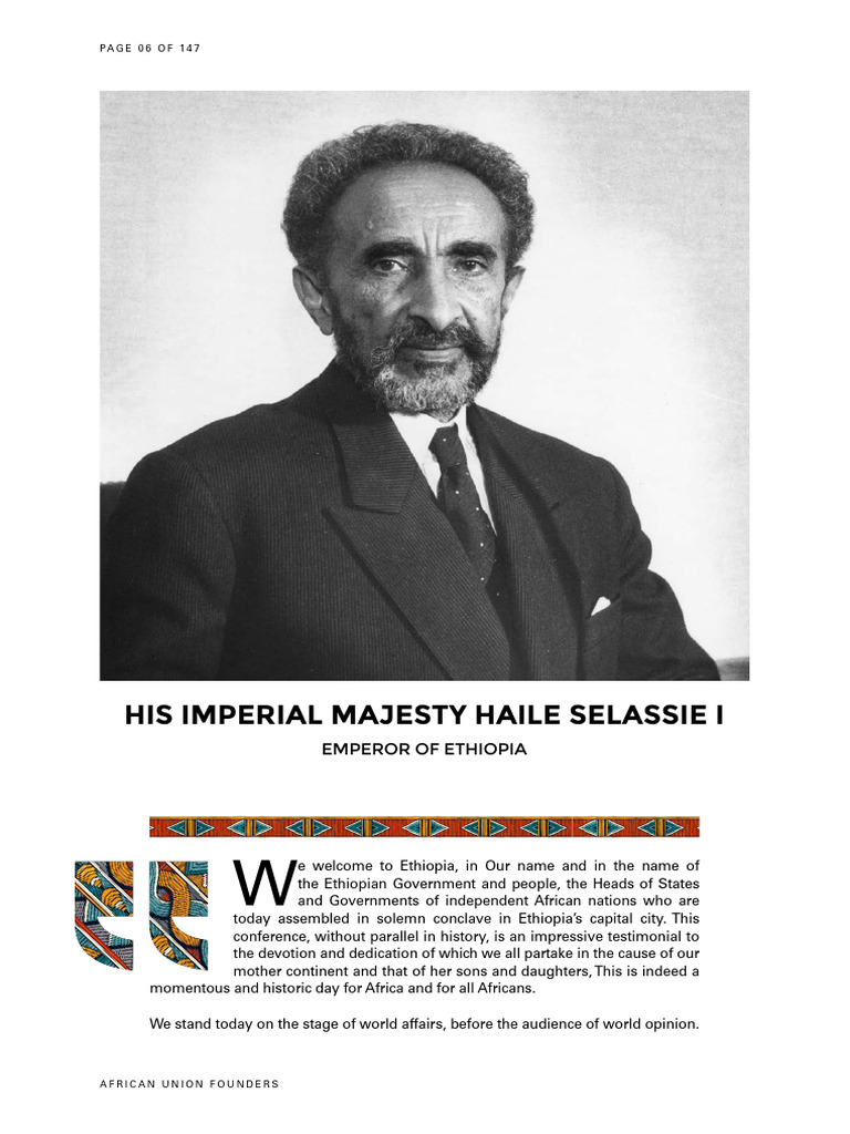 Emperor Haile Selassie Speech 1963 Pdf Africa Ethiopia