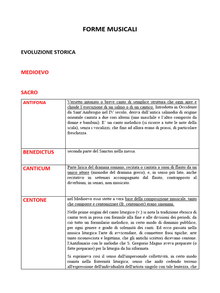 Forme Musicali | PDF