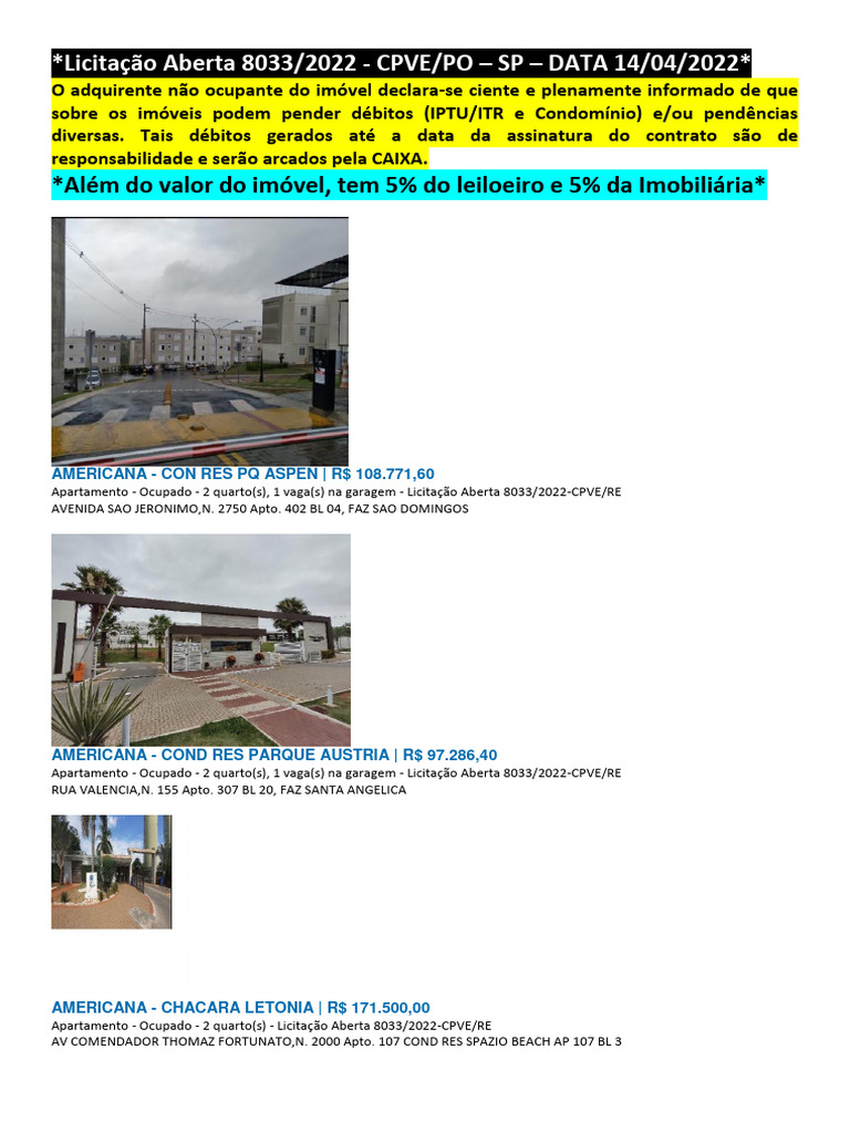 Licitação Aberta 8033 2022 - Cpve Po - SP - Data 14 04 2022 | PDF ...