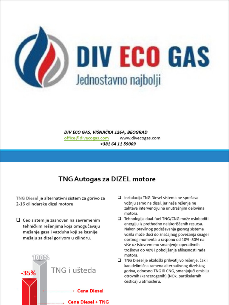 STAG DIESEL Div Eco Gas Prezentacija 2022 | PDF