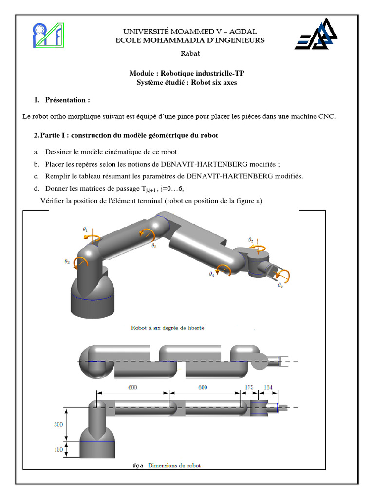TP-Robotique industrielle-master-FSK | PDF